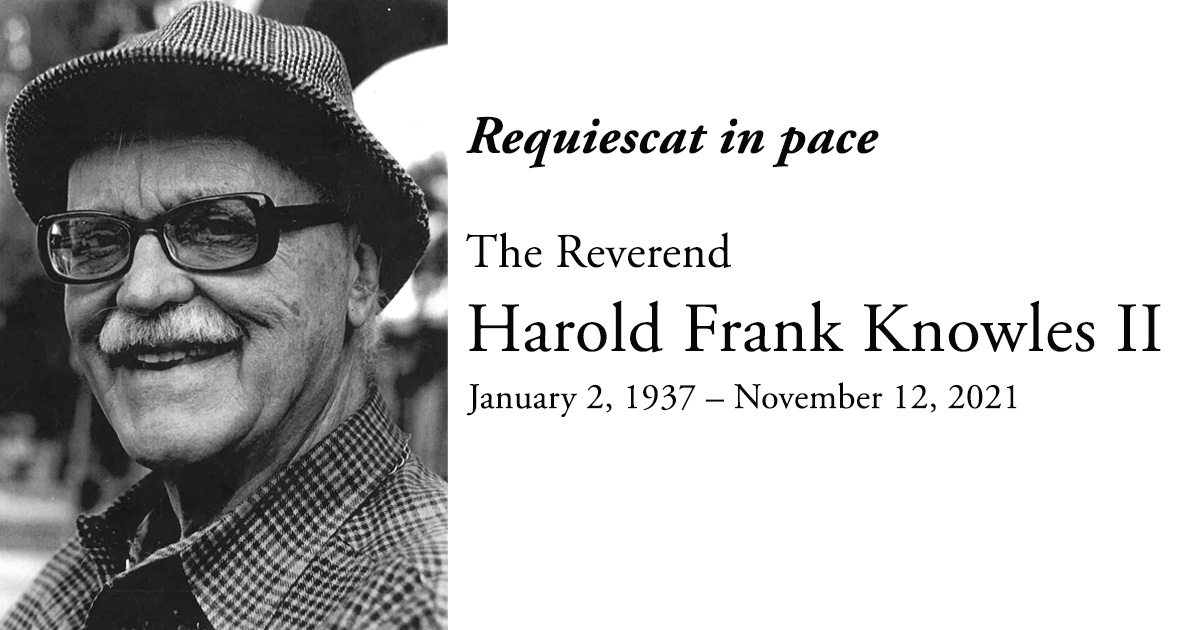 The Reverend Harold Frank Knowles II | Episcopal Diocese of Los Angeles