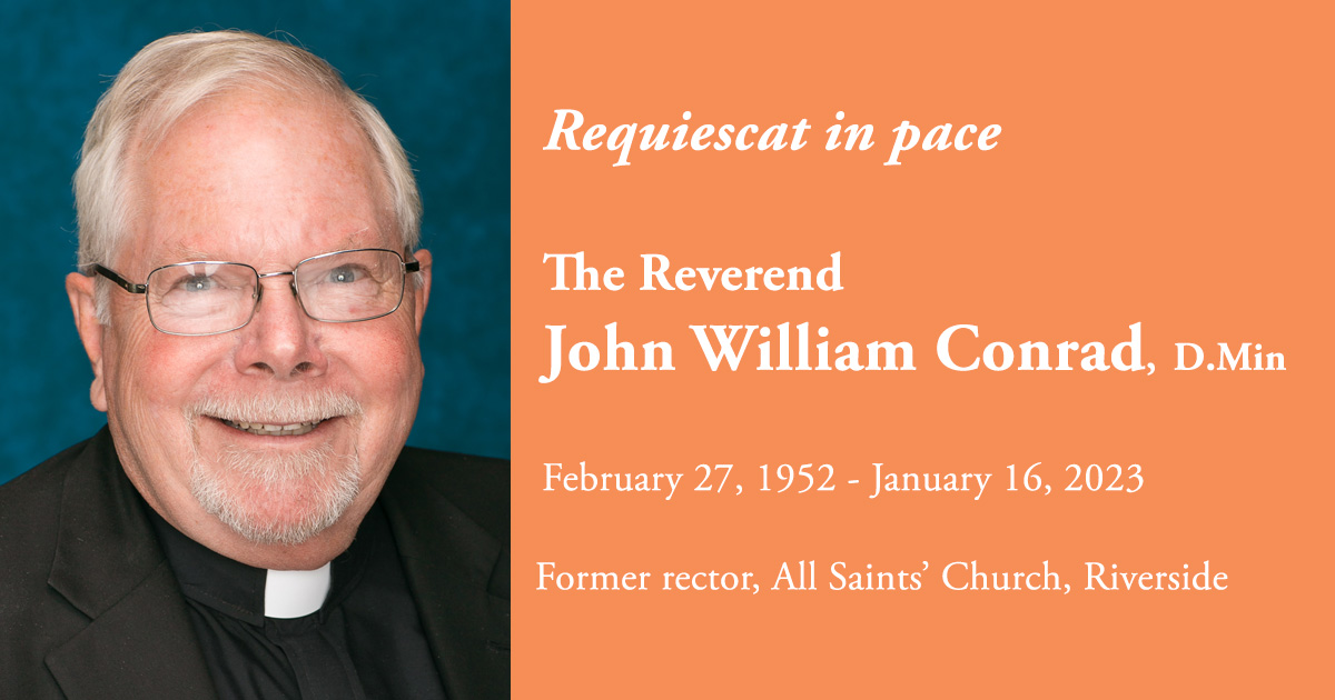 The Reverend John William Conrad, D.Min | Episcopal Diocese of Los Angeles