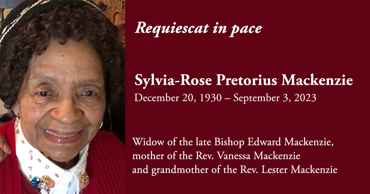 RIP: Sylvia-Rose Pretorius Mackenzie | Episcopal Diocese of Los Angeles